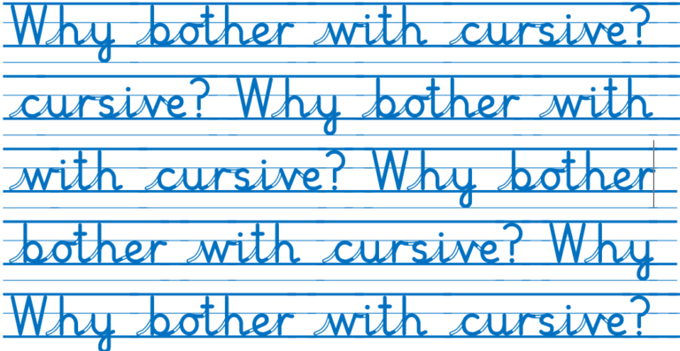 Handwriting - Why Bother with Cursive? - Playberry Laser Multisensory ...