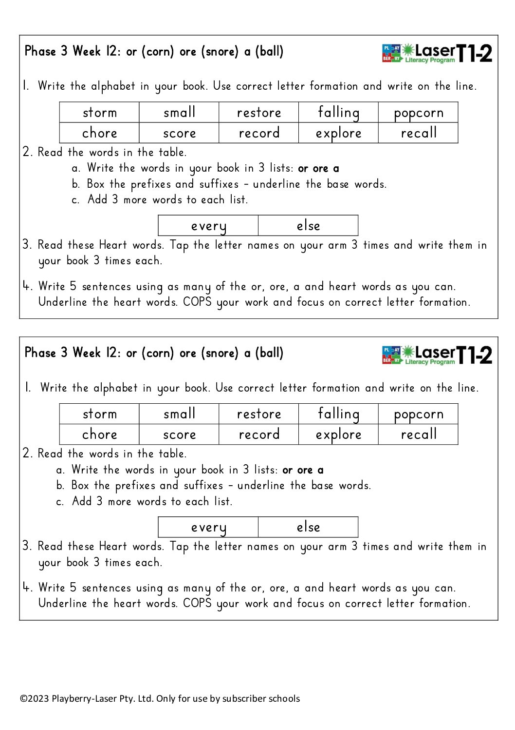 course-format-test - Playberry Laser Multisensory Literacy Program